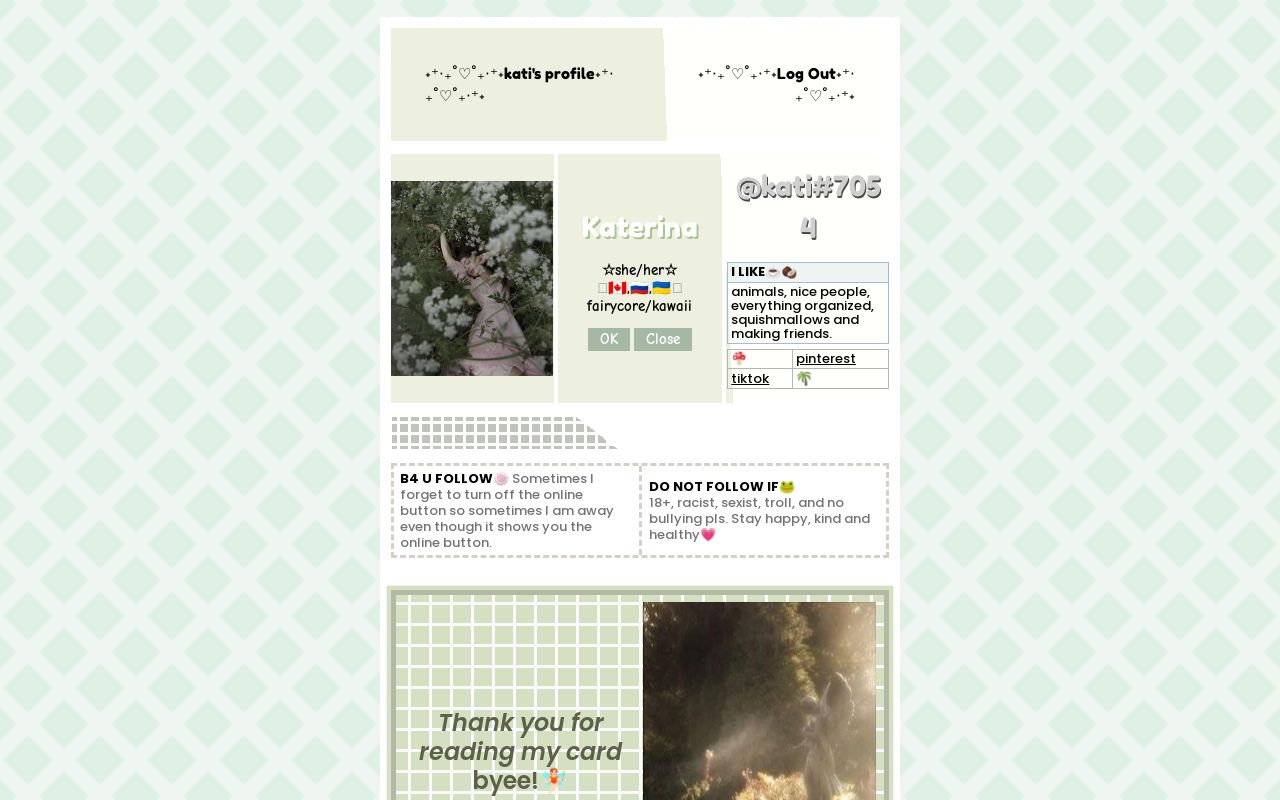 Cute fairycore green themed